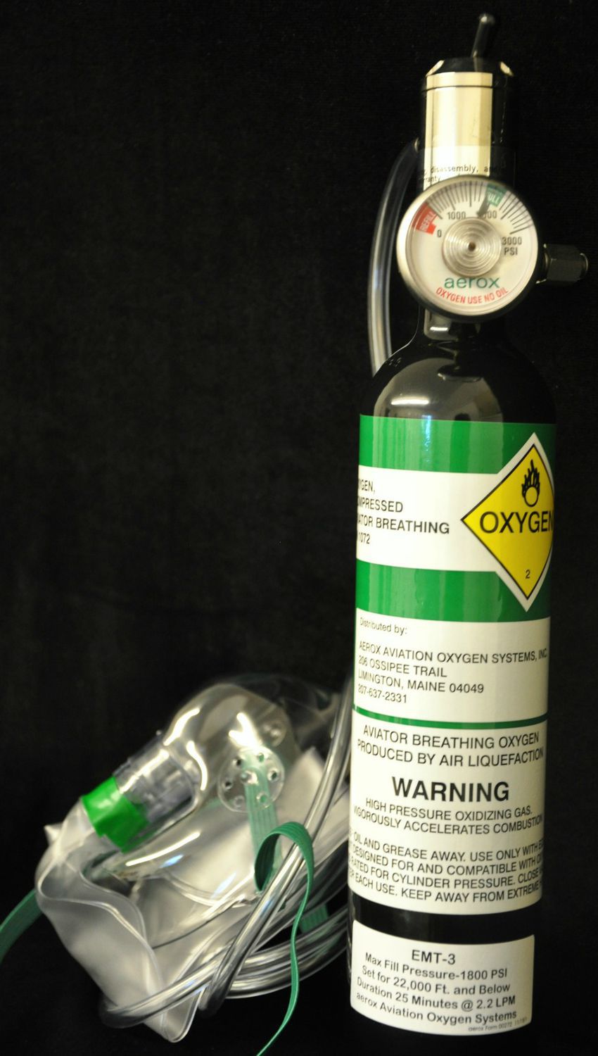 Aircraft oxygen system - EMT3-1 - Aerox - portable / emergency