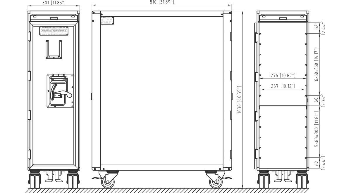 Full-size aircraft catering cart - TF0001-A02 - Egret Aviation - with ...