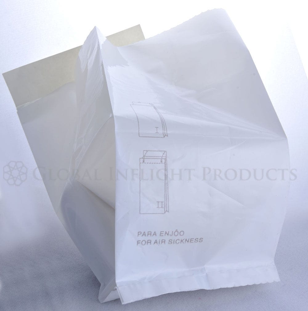 Aircraft sick bag - Pinched Bottom - Global Inflight Products - paper