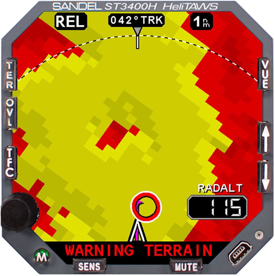 Helicopter TAWS - ST3400H - Sandel Avionics