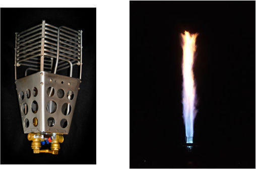 Hot-air balloon burner with two burners - National Ballooning, Ltd.