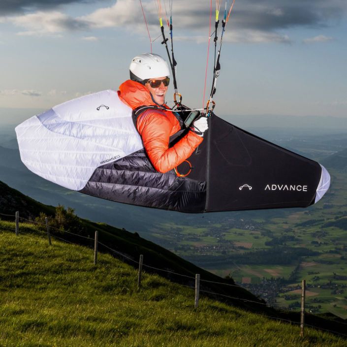Paragliding free flight harness - WEIGHTLESS - ADVANCE Thun AG - single ...