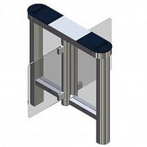 Swing access gate - EasyGate SG 1000 series - Cominfosec - glass ...