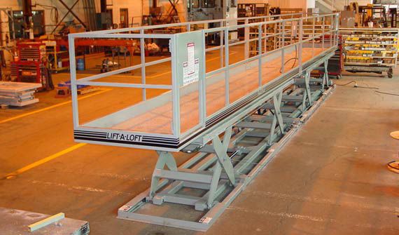 Working lifting platform - MS - Lift-A-Loft Corporation - scissor