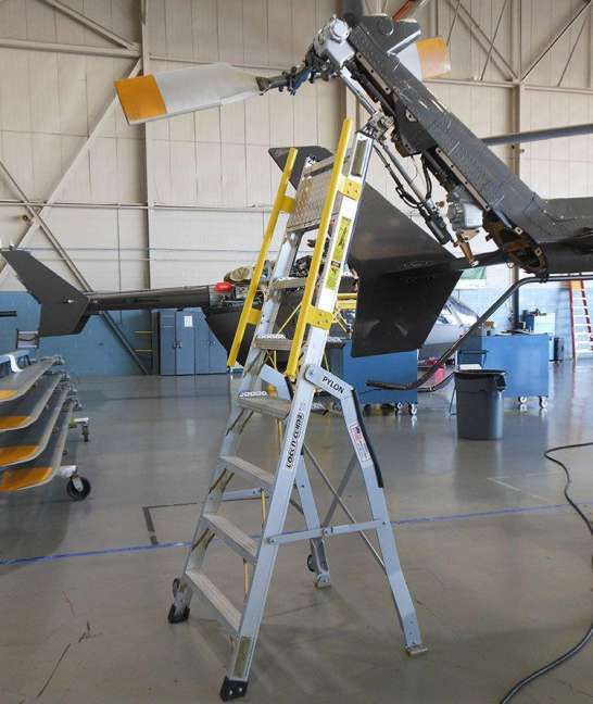 Maintenance stepladder - 6HELIPYLON - LockNClimb, LLC - for helicopter