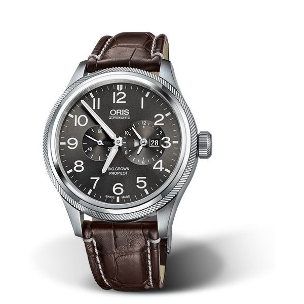 Aviator watch - WORLDTIMER - Oris - chronograph / self-winding