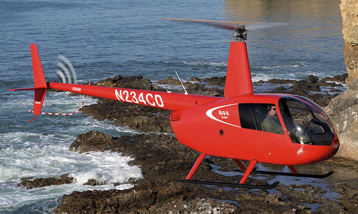 Two-seater helicopter - R44 Cadet - ROBINSON - cargo / piston engine ...