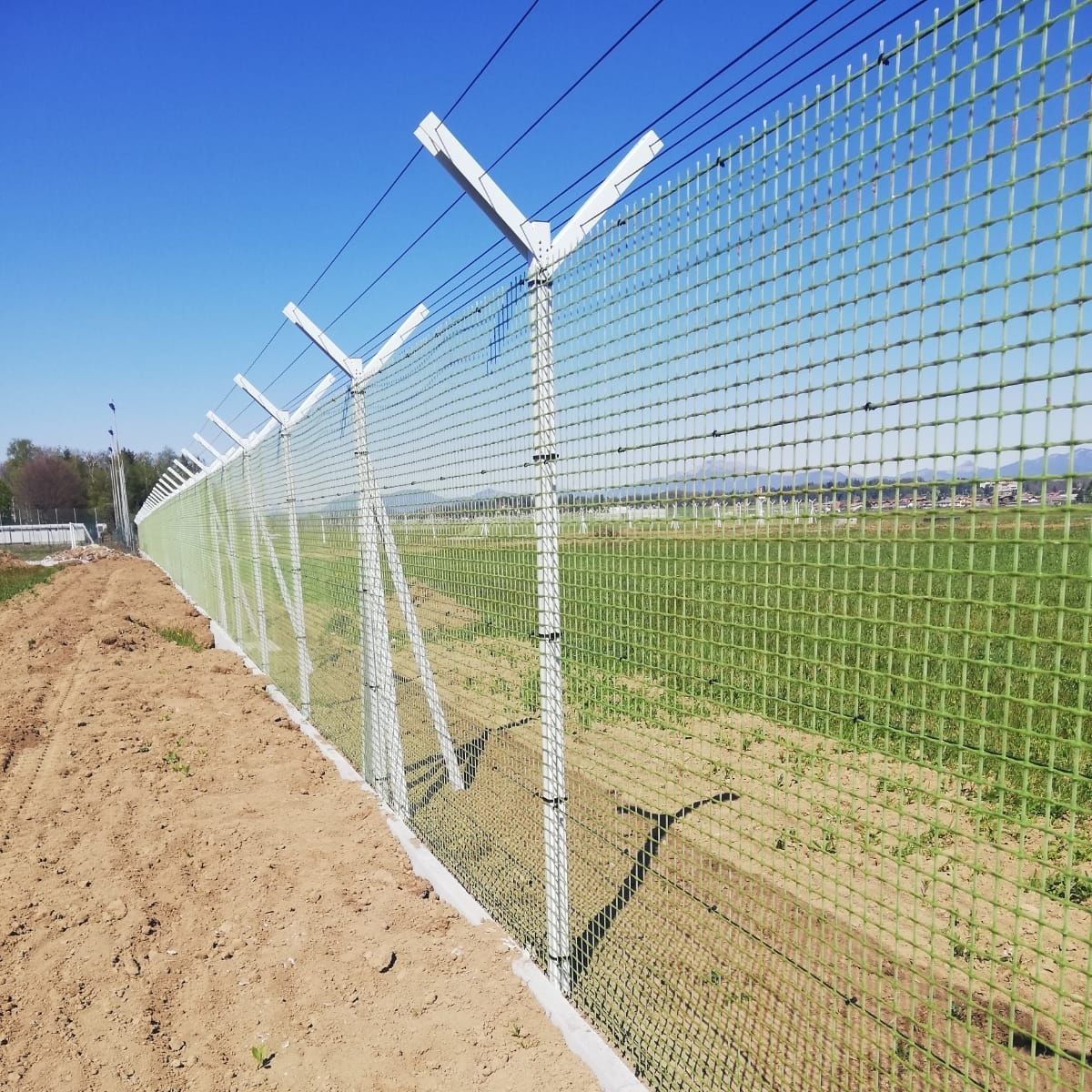 Airport fence - TYPE 7 - M.M. Srl - stainless steel / fiberglass / security