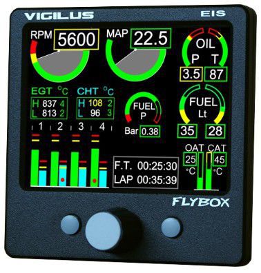Digital engine monitoring system - Vigilus - Flybox Avionics - for aircraft