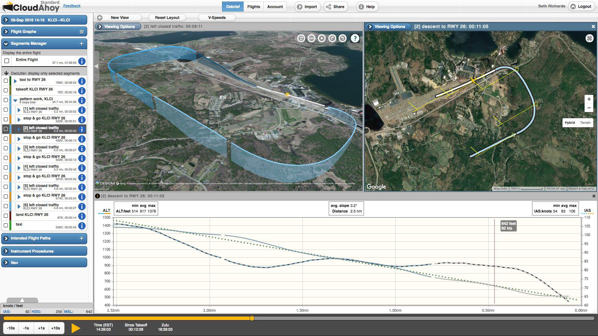Flight analysis software - CloudAhoy, Inc. - for aeronautics / cloud / iPad