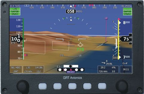 Aircraft EFIS - Horizon EX - GRT Avionics - 800 x 480 / touch screen