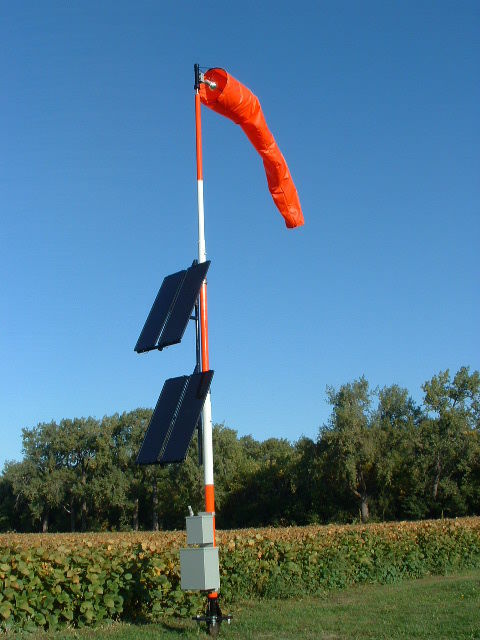 Airport windsock - Windsok - with mast / internally illuminated