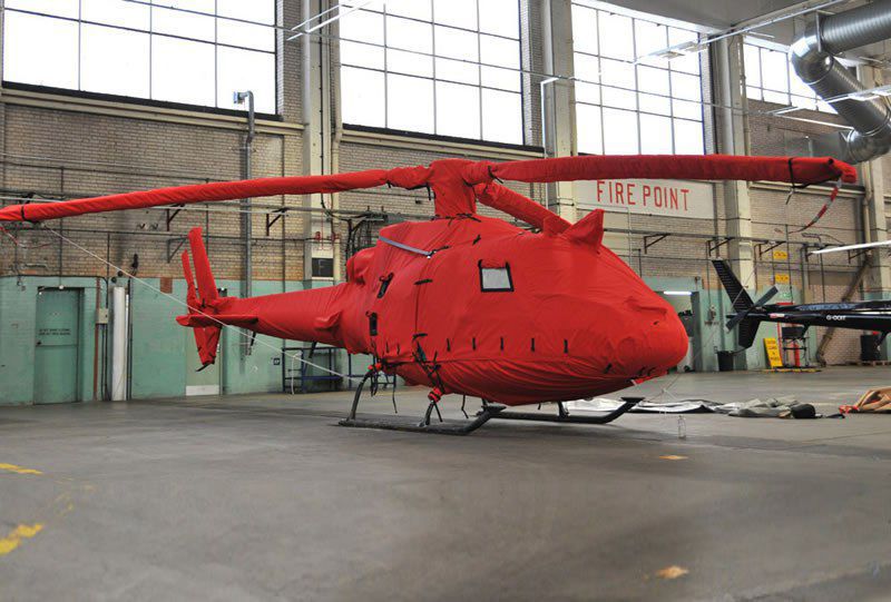 Helicopter cover - AS350 - Air Covers Ltd - cockpit / for glass roofs ...