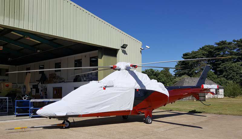 Aircraft cover - AW109SP - Air Covers Ltd - for helicopter / cockpit ...