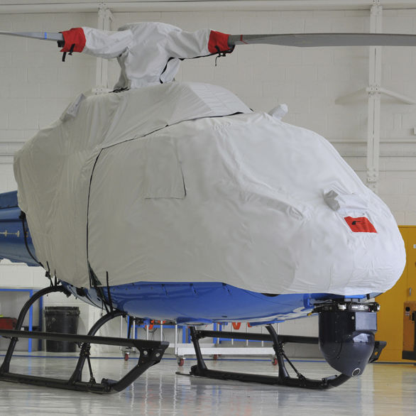 Helicopter cover - AS355NP - Air Covers Ltd - cockpit