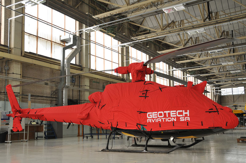 Helicopter cover - AS350/H125 - Air Covers Ltd - for glass roofs