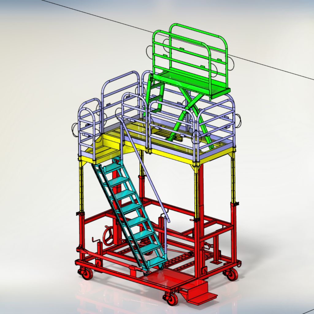 Aeronautic engine dock - AS-SP-AMS-601-13 - AllStands - movable