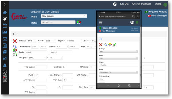 Management software - Flight & Duty Tracker™ - Flight Vector - for ...