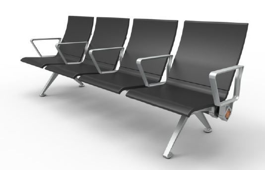 Airport beam chair - SUMMIT - Airport Seating Alliance - 3-seater / 4 ...
