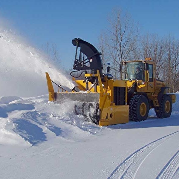 Backhoe loader-mounted snow blower - H2 - M-B Companies, Inc. - for airport