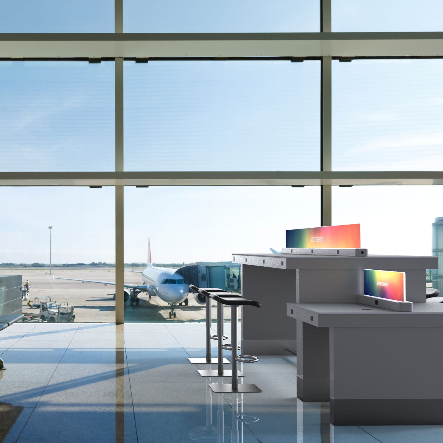 Airport charging station - Parabit Systems - with table