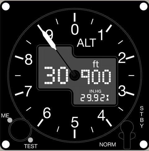 Analog altimeter - Innovative Solutions & Support - feet / for aircraft