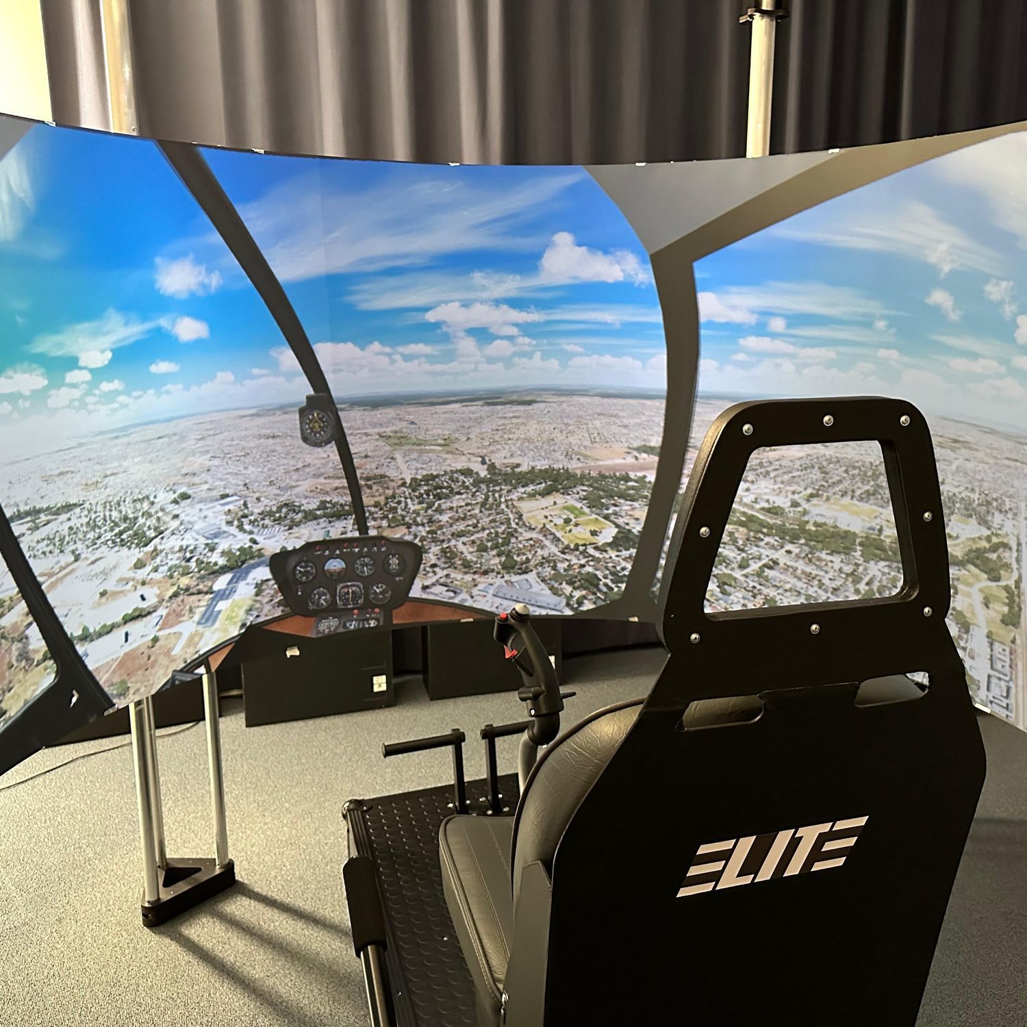 Helicopter simulator seat - EHFCU - Elite Simulation Solutions - for pilot