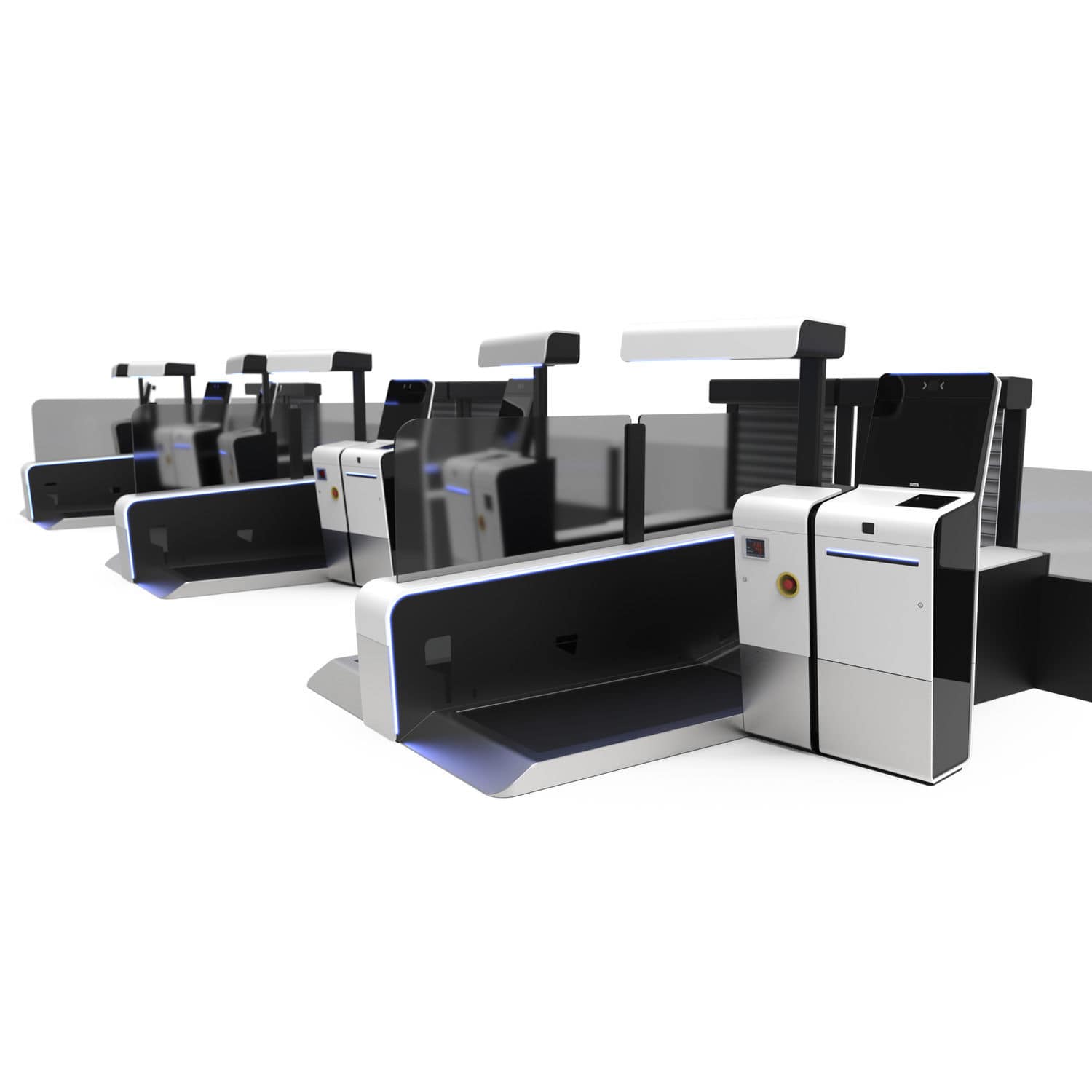 Self-service bag drop - SWIFT - Glidepath - with boarding pass reader ...