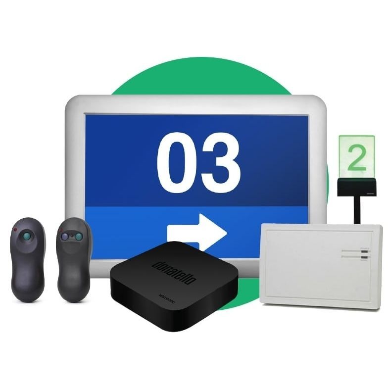 LCD queue display - UNO-Q - Wavetec - wall-mounted / for airport