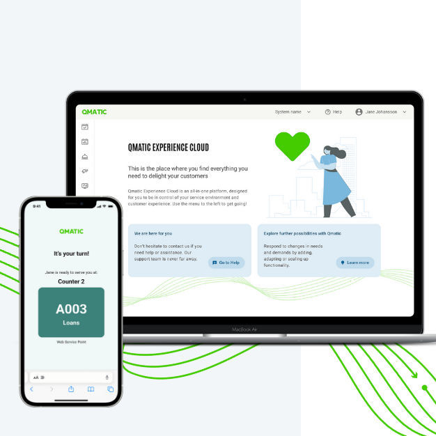 Queue management software - Qmatic - for airport / cloud-based / cloud