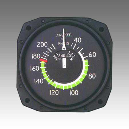 Aircraft airspeed indicator - EA517X series - Sigma Tek, Inc. - analog