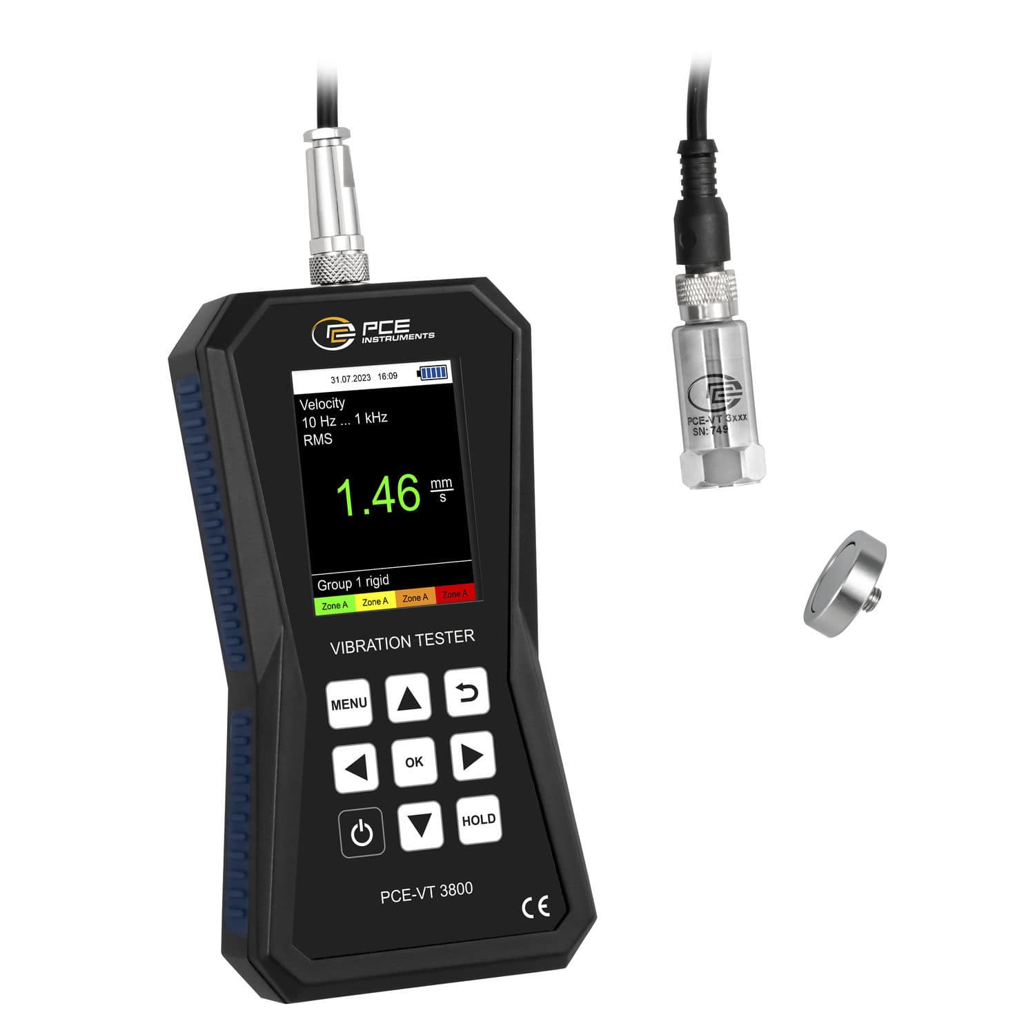 Single-point vibration meter - PCE-VT 3800 - PCE Deutschland GmbH ...