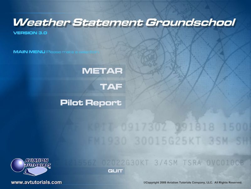 Reporting software - Weather Statements™ - AVIATION TUTORIALS COMPANY ...