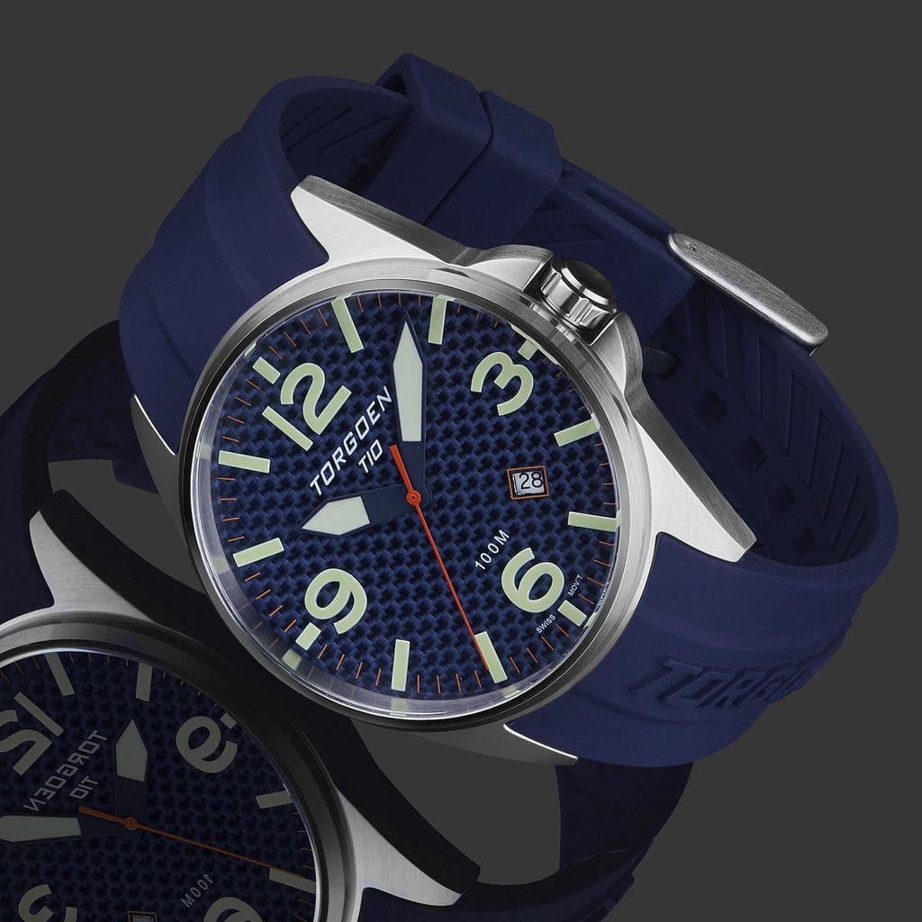 Aviator watch - T10CFBL44SRBL - Torgoen - chronograph / self-winding ...