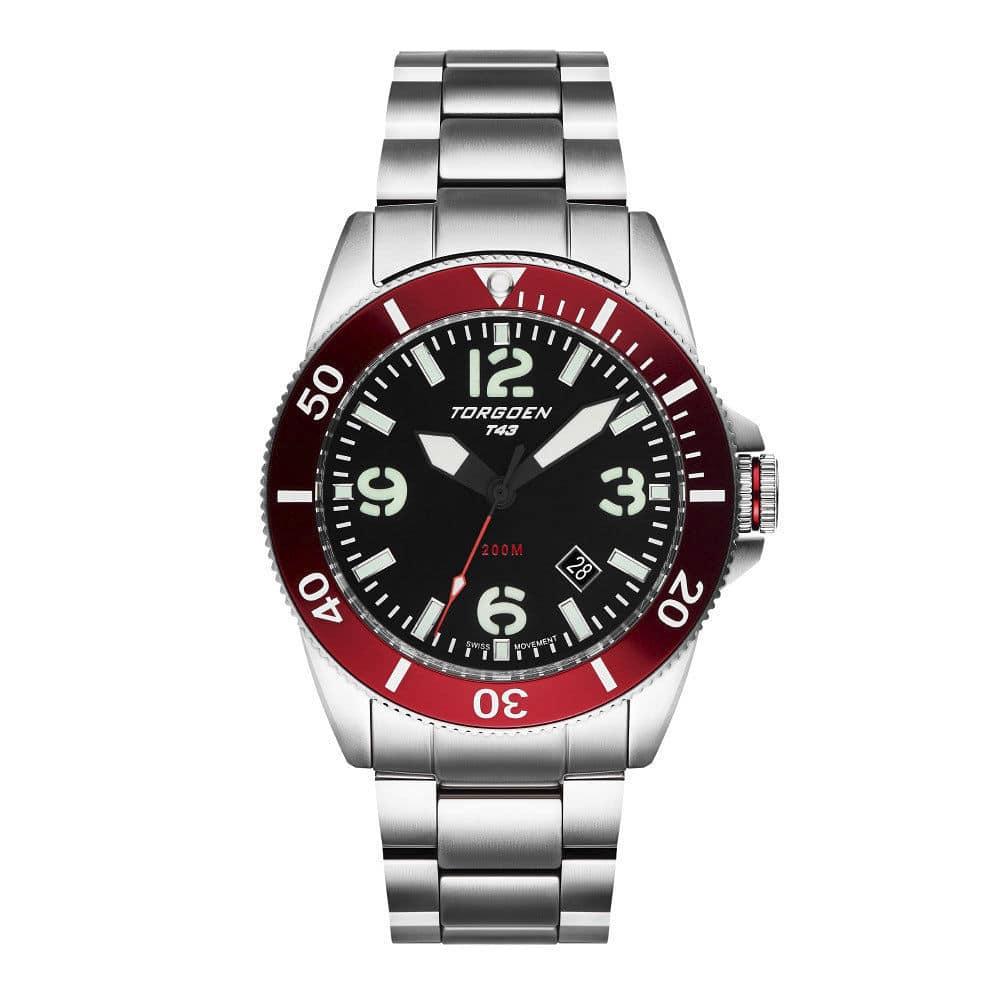 Aviator watch - T43BKR44SVS - Torgoen - chronograph / self-winding / quartz