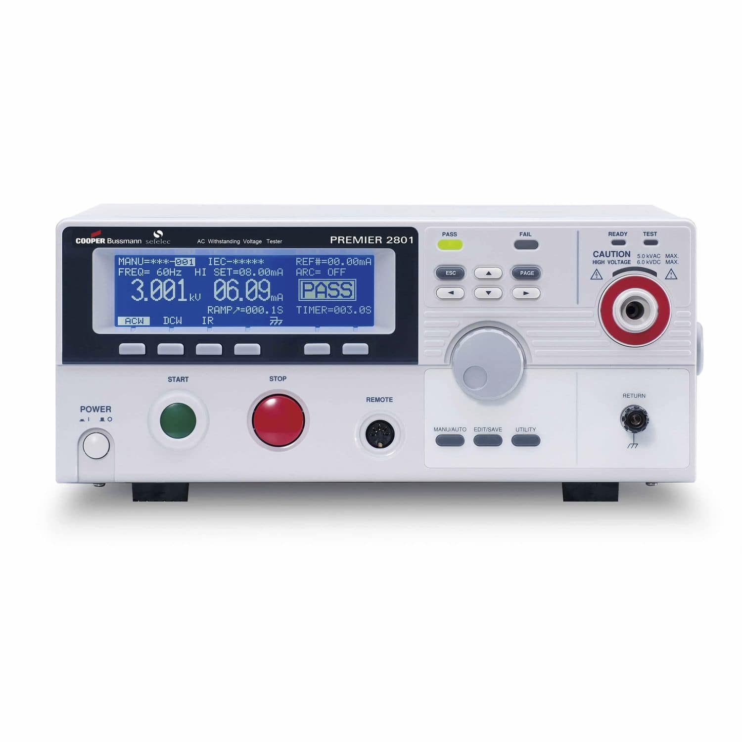 AC hipot tester - PREMIER 2801 - Sefelec - aeronautical / bench-top