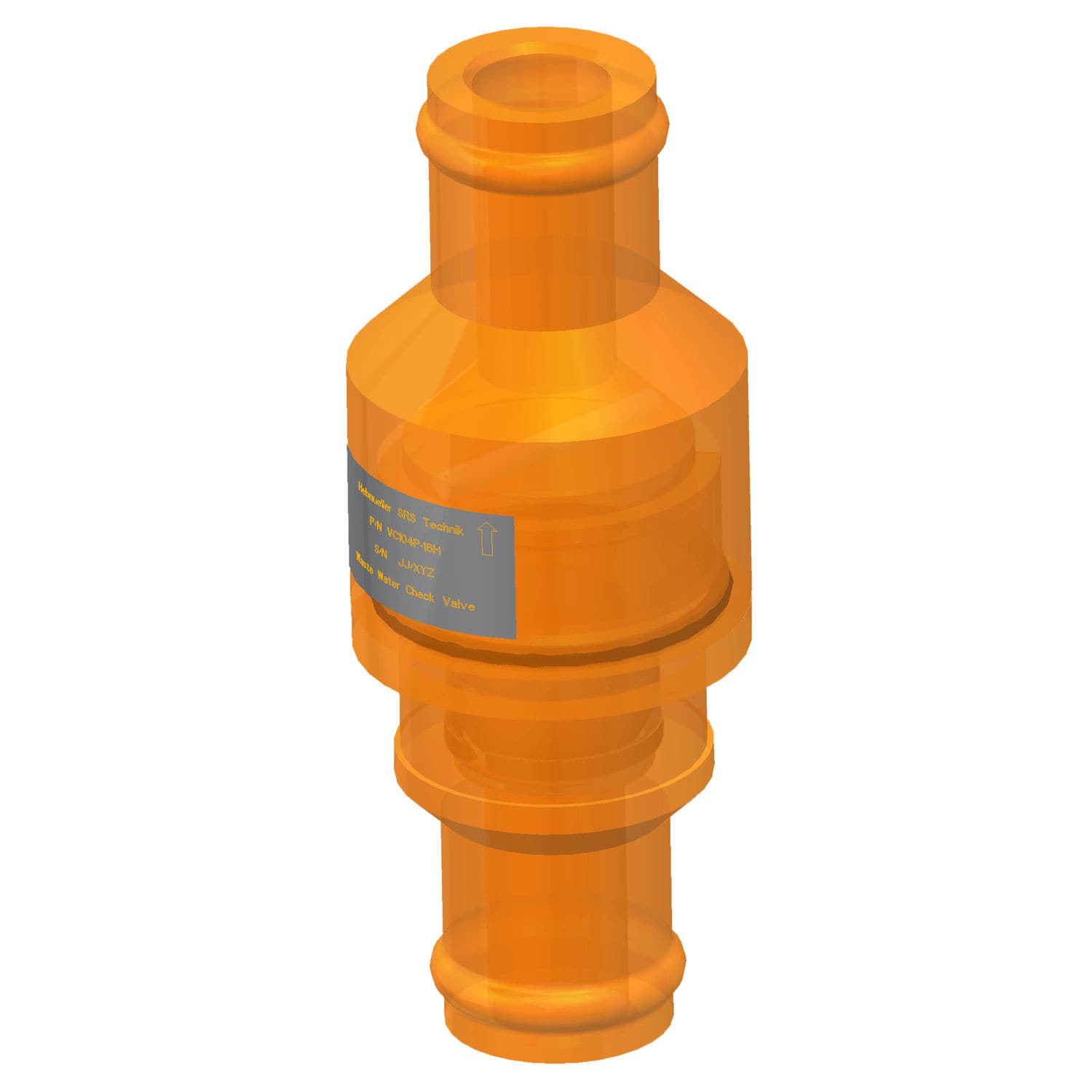 Light aircraft check valve - VC104P-16H - Hebmüller Aerospace