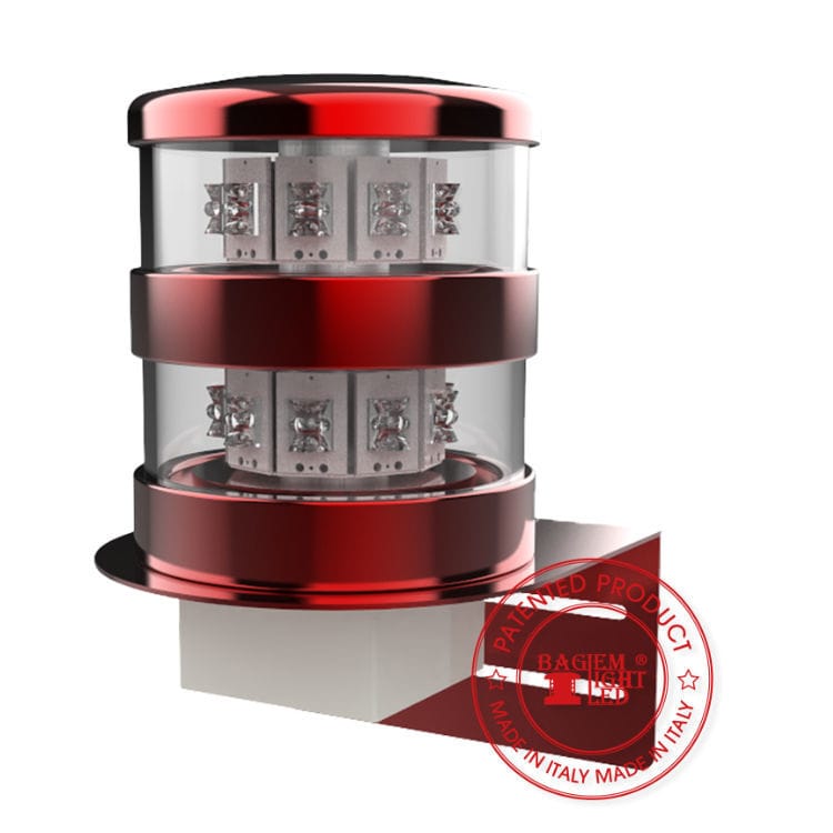 Obstacle light - BGL-L864D series - Baglem Srl - for airport / LED / red