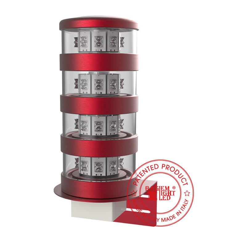 Obstacle light - BGL-L8645D series - Baglem Srl - for airport / LED / red