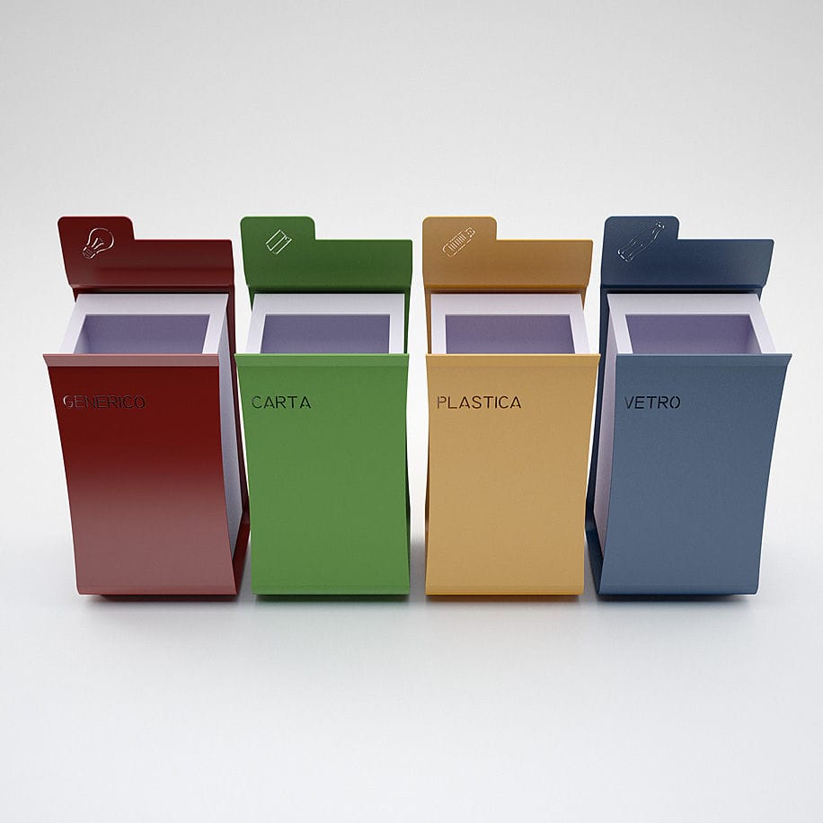 Airport waste bin - FOLDER - CITYSì - floor-mounted / recycling