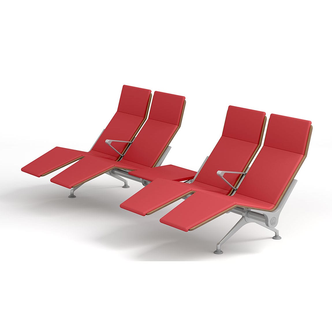 Airport beam chair - RECLINER - IMAT - multiplace / wooden / polyurethane