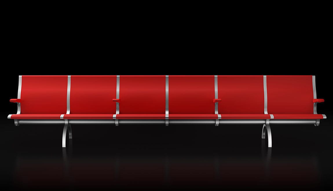Airport beam chair - PLUS+LINE - IMAT - multiplace / metal / polyurethane