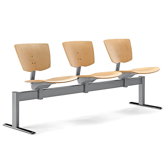 Airport beam chair - VEKTA - Talin - 3-seater / metal / with armrests