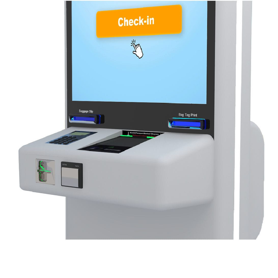 Check-in kiosk with barcode reader - Q-KAPP - QUAVIS - with boarding ...