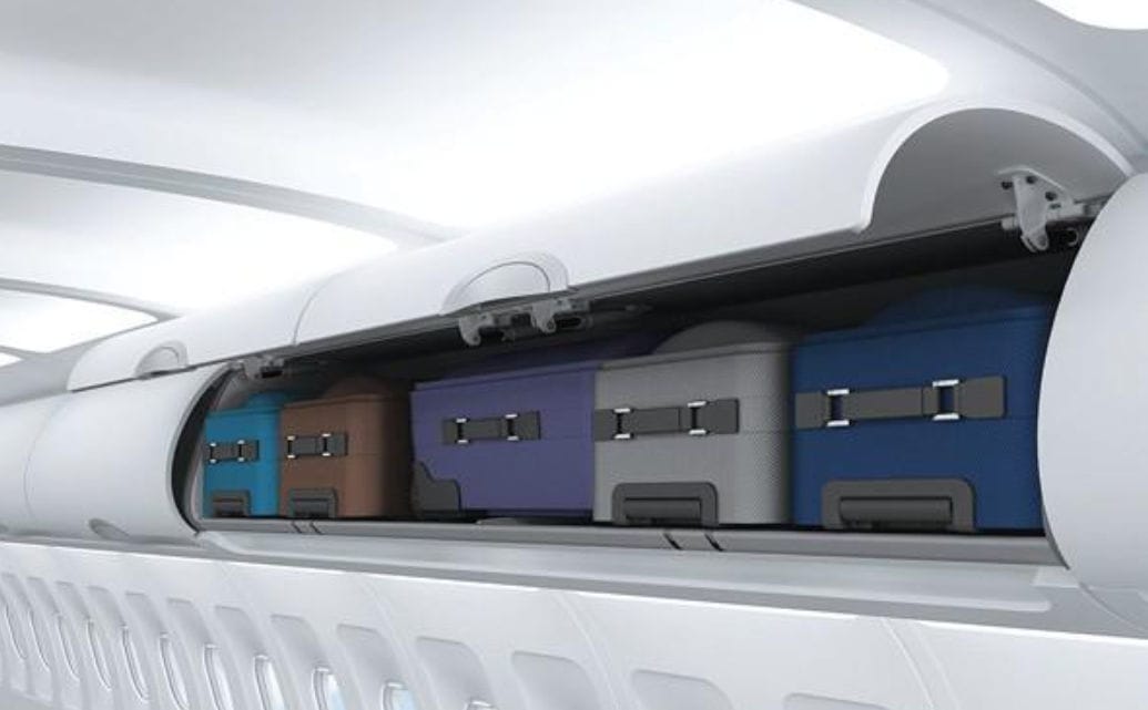 Airplane overhead compartment - Safran Cabin