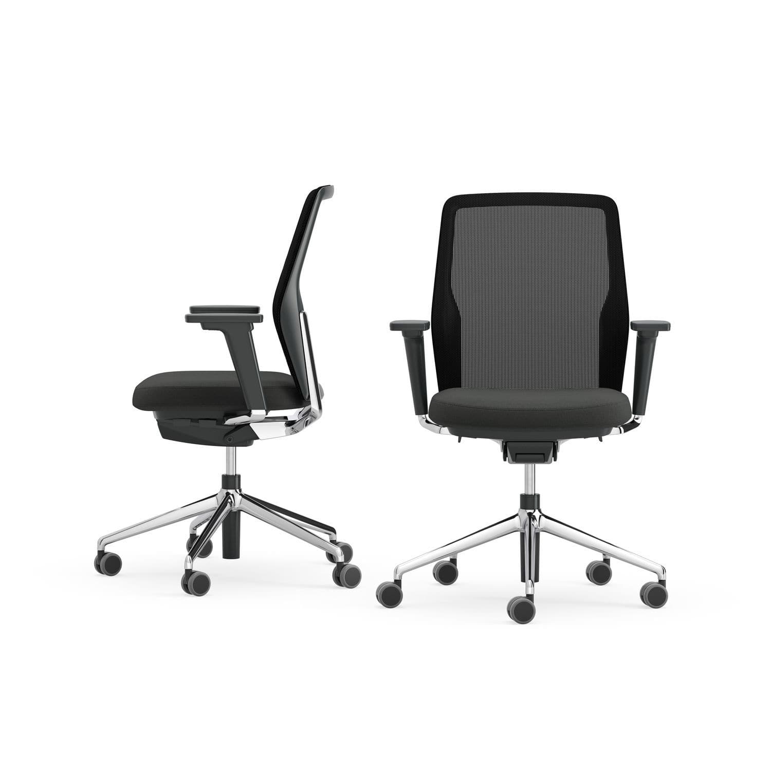 Airport chair - DuoXMesh - ICF S.p.A. - on casters