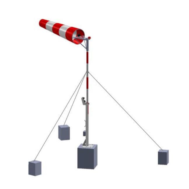 Airport wind cone - WDI - Aerolighting SA - for helidecks / with mast ...