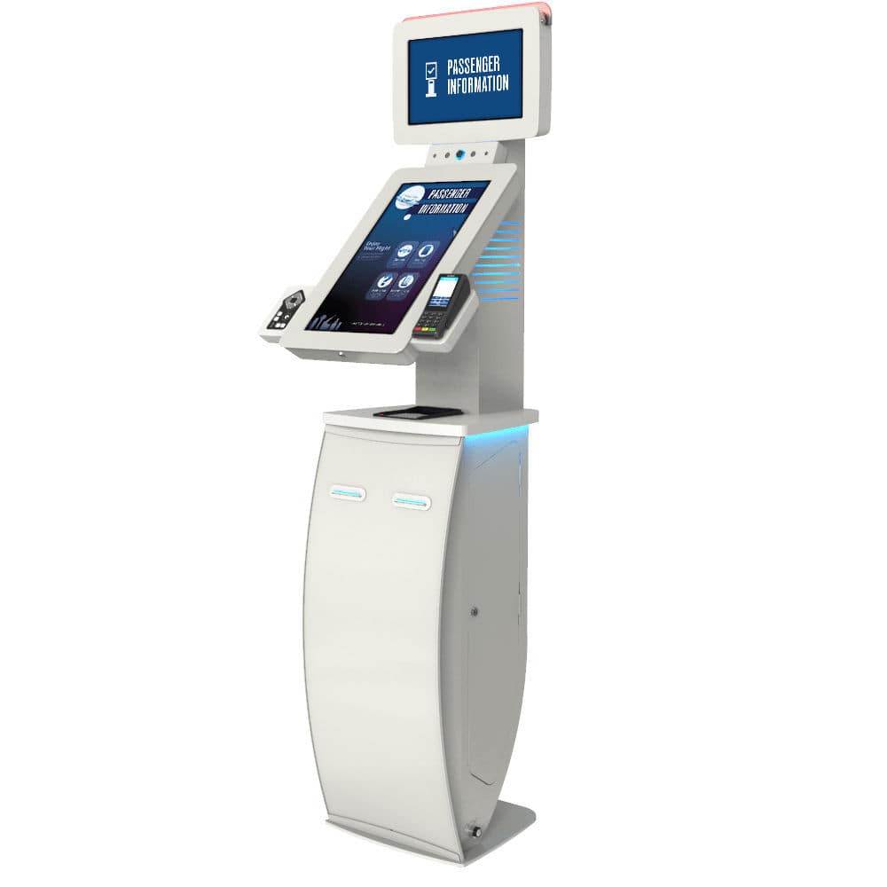 Dual-screen check-in kiosk - K - imageHOLDERS - with printer / with ...