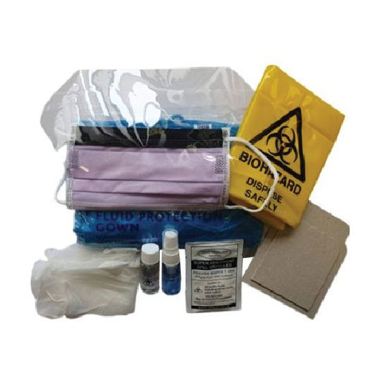 Aircraft passenger travel kit - BIOHAZARD - Sky Blue