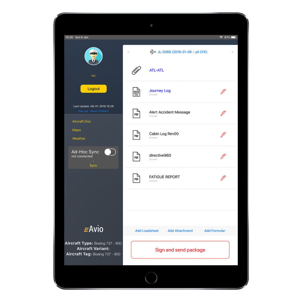 Reporting software - eFlyBag - eAvio d.o.o. - for airline / scanner ...